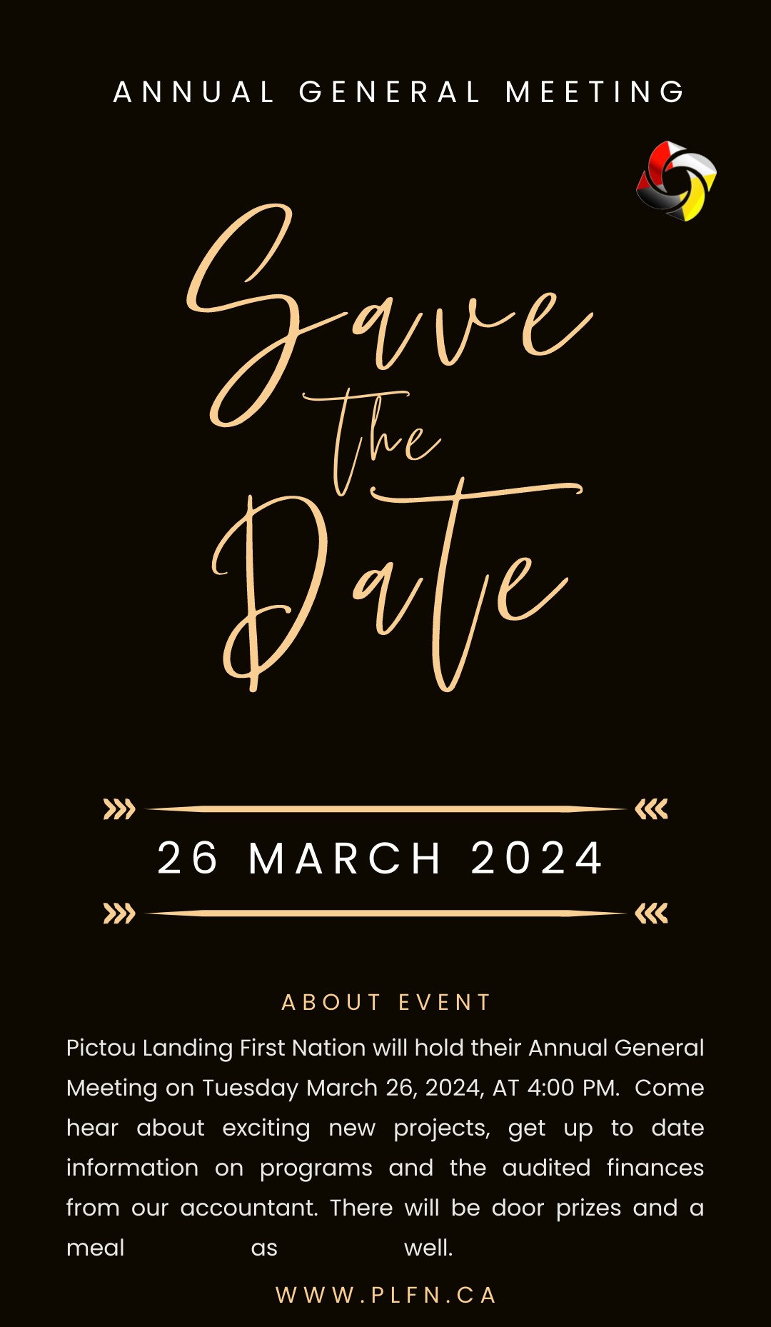 Save the Date - Annual General Meeting - Pictou Landing First Nation
